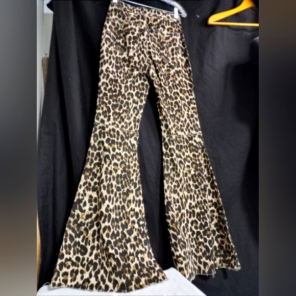 MACARON | Jeans | Macaron Leopard Print Bell Bottoms | Poshmark